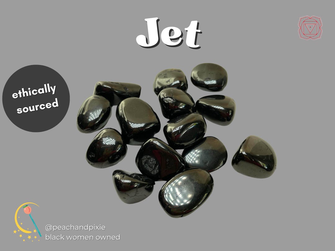 Tumbled Jet, Ethically Sourced Black Owned Lignite Stone Metaphysical ...