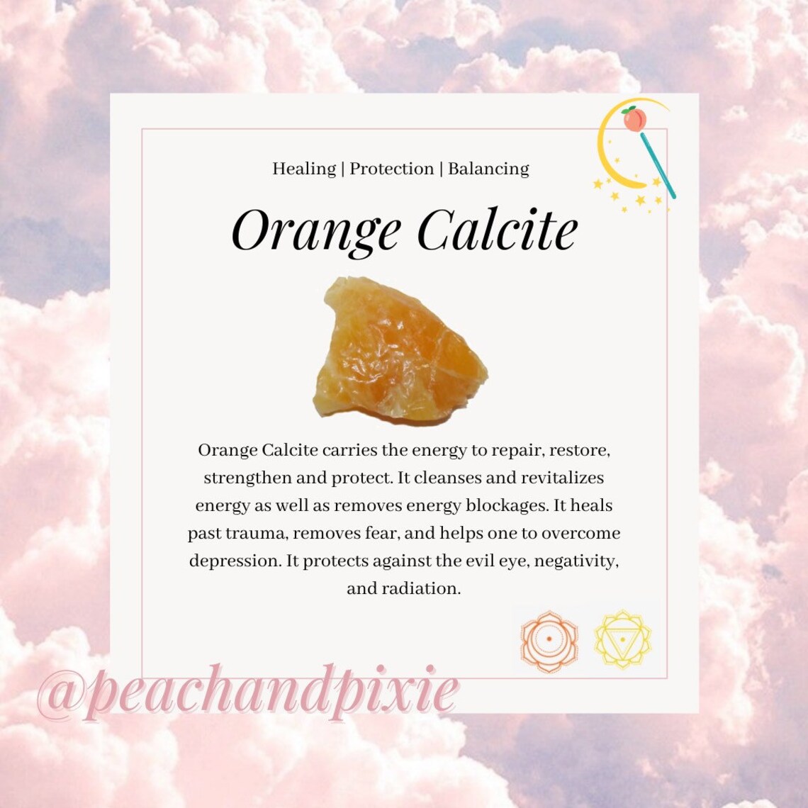 Smooth Orange Calcite Ethically Sourced Black Owned Calcite | Etsy