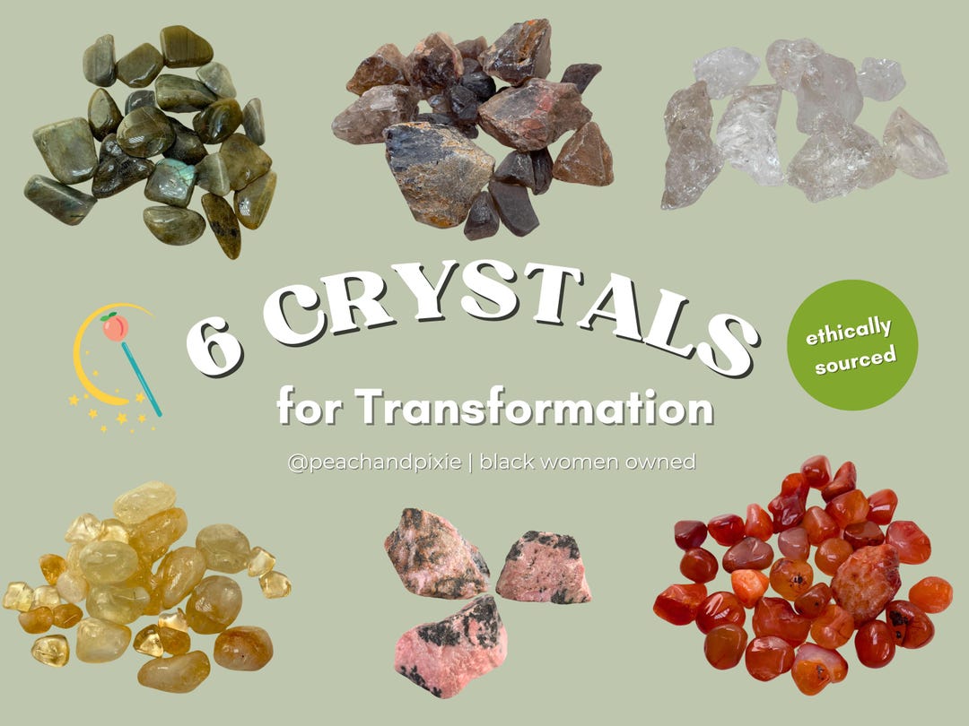 6 Crystals for Transformation, Ethically Sourced Black Owned Crystal ...