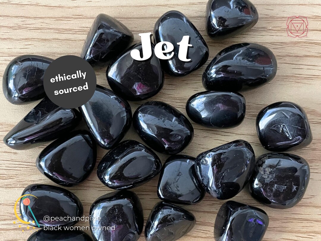 Tumbled Jet, Ethically Sourced Black Owned Lignite Stone Metaphysical ...