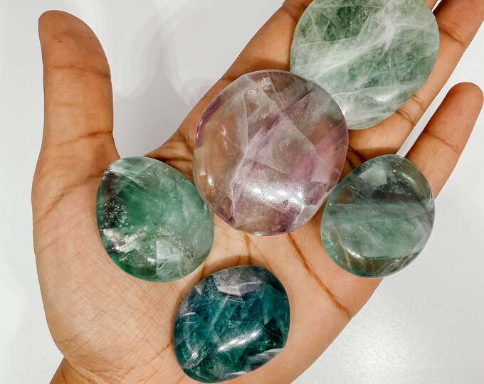 Fluorite Smooth Stone Ethically Sourced Black Owned Fluorite - Etsy