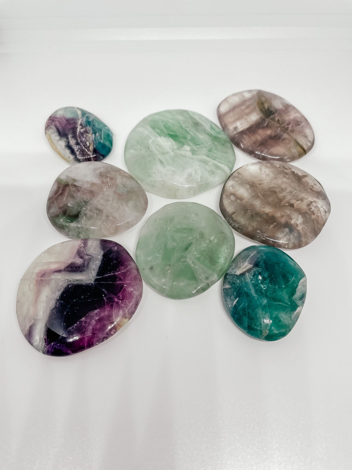 Fluorite Smooth Stone Ethically Sourced Fluorite Palm Stone | Etsy