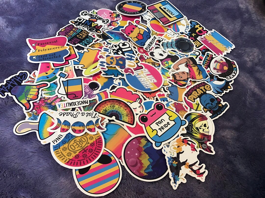 LGBTQ Pansexual Pride Sticker Pack of 6 Enbean Frogs - Etsy