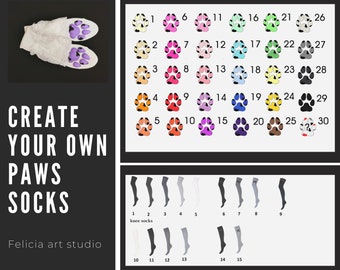 Paw Socks - Etsy