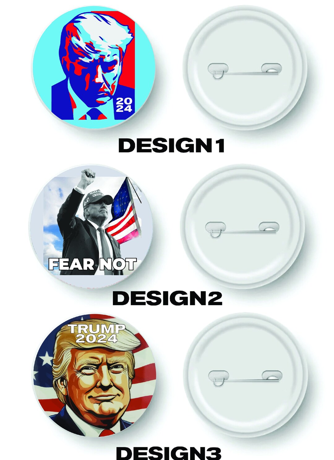 Election Pins,official Trump Pins,official Maga Pins,donald Trump Pins ...