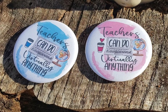 Teachers Appreciation Button/pinteachers Gift Buttonvirtual - Etsy