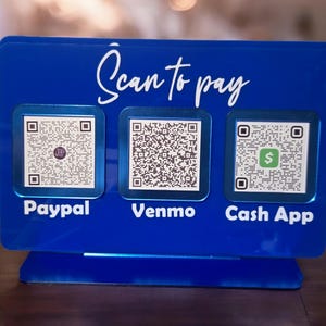 Vendor Payment Sign, Craft Show Payment Sign, Qr Code Payment , Qr Code ...