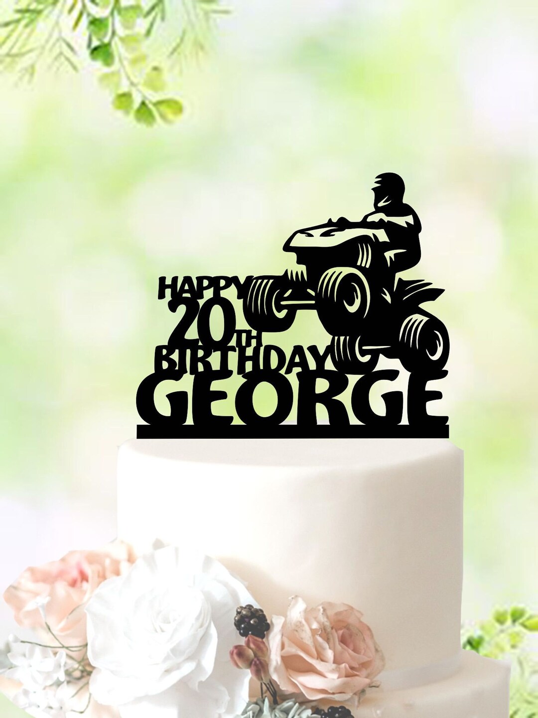 ATV Quad Birthday Cake Topper: Personalized Extreme Sport Decor - Etsy