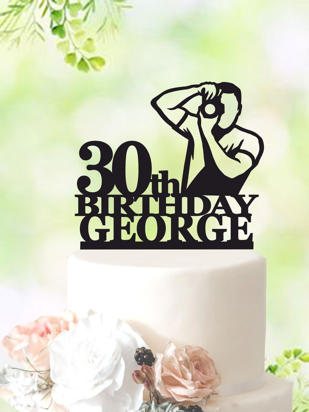 Photographer Birthday Cake Topper, Camera Cake Topper, Photograph ...