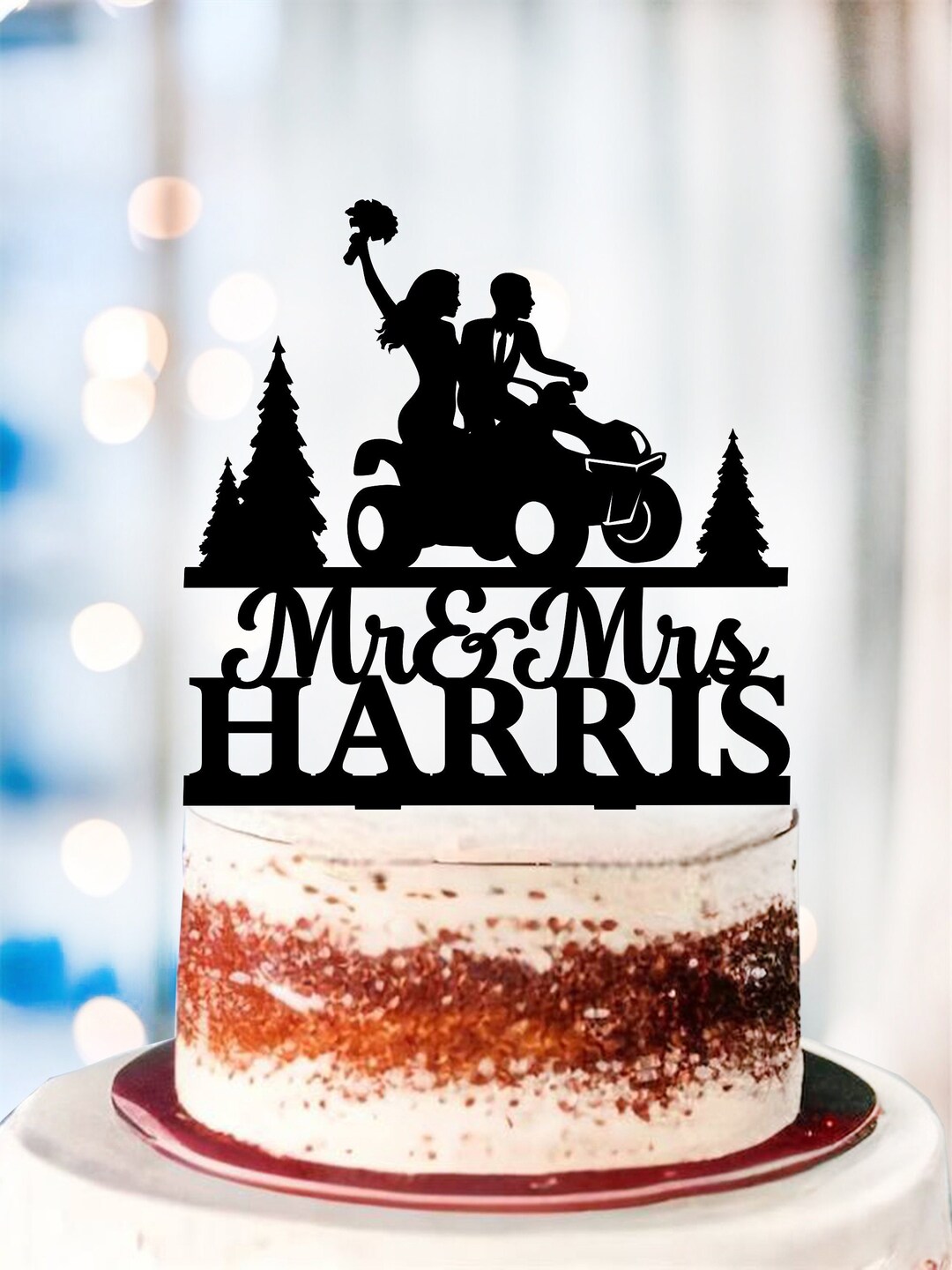 ATV Wedding Cake Topper, Quad Cake Topper, Four Wheeler Cake Topper, 4 ...