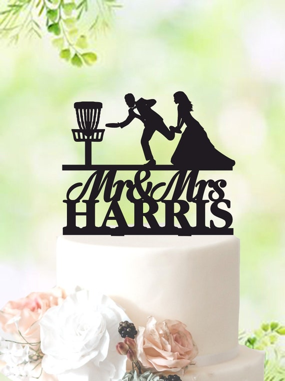 Frisbee Golf Wedding Cake Topper Disc Golf Personalized Cake - Etsy