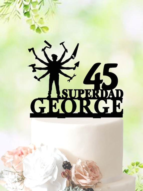 Daddy Birthday Cake Topper Handyman Cake Topper Father - Etsy