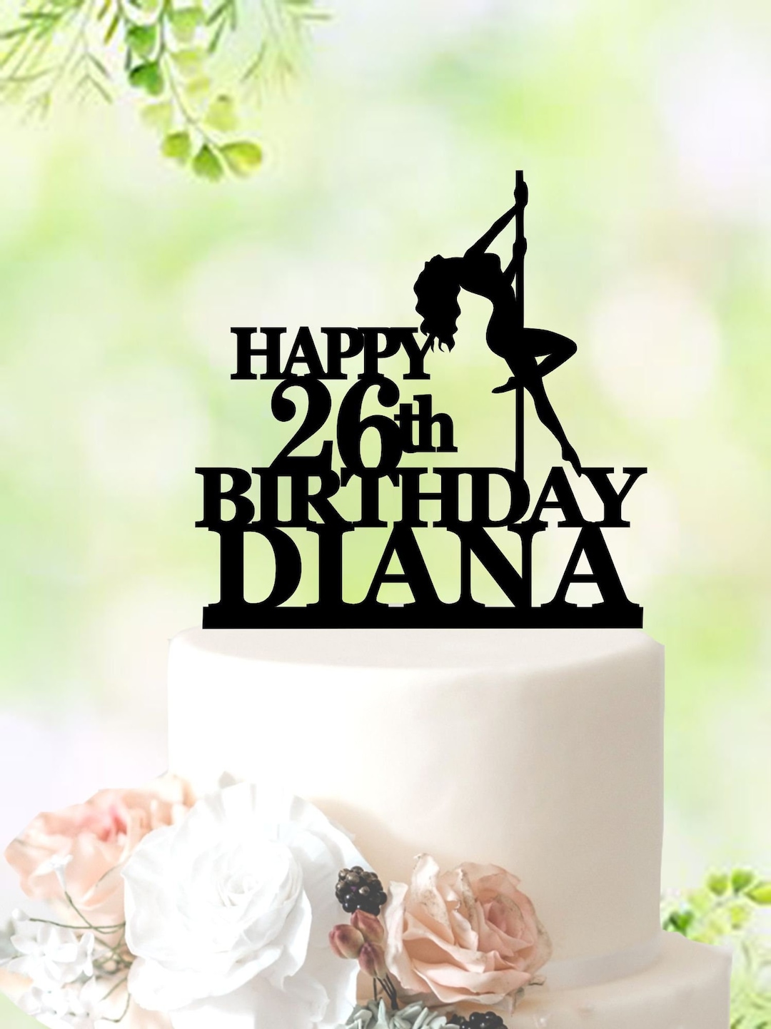 Custom Pole Dancer Cake Topper, Pole Dancing Cake Topper, Pole Birthday ...