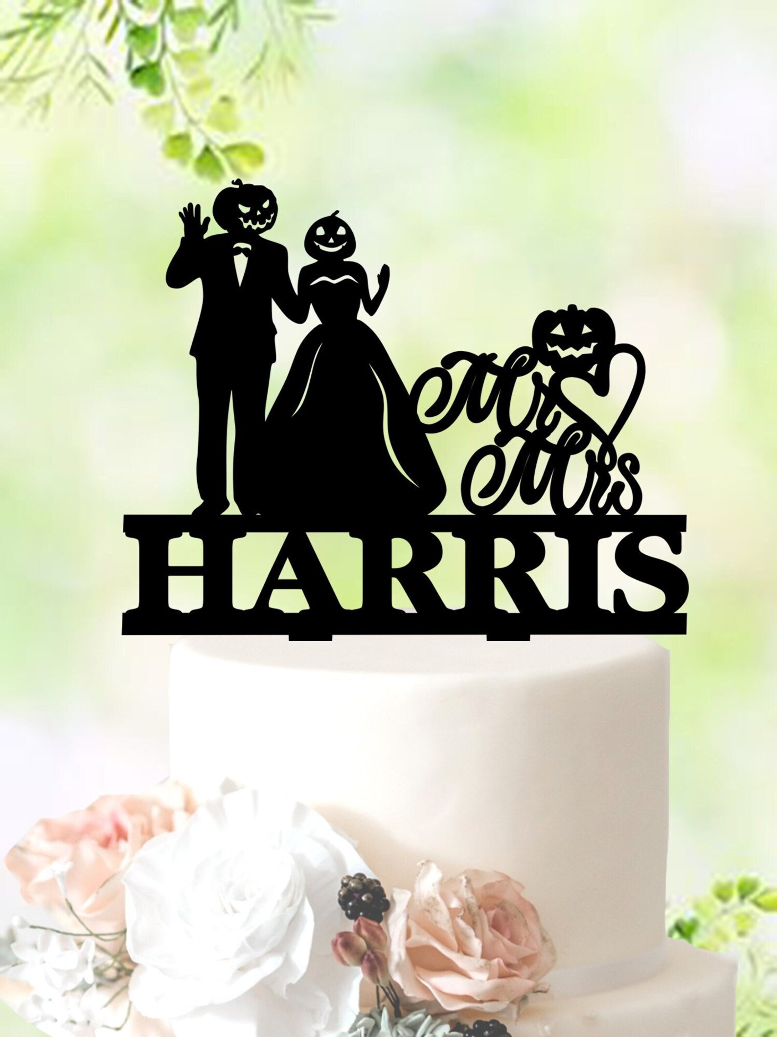 Skeleton Wedding Cake Topper Halloween Wedding Cake Topper - Etsy