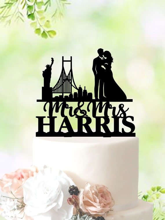 New York Wedding Cake Topper Travel Wedding Cake Topper - Etsy