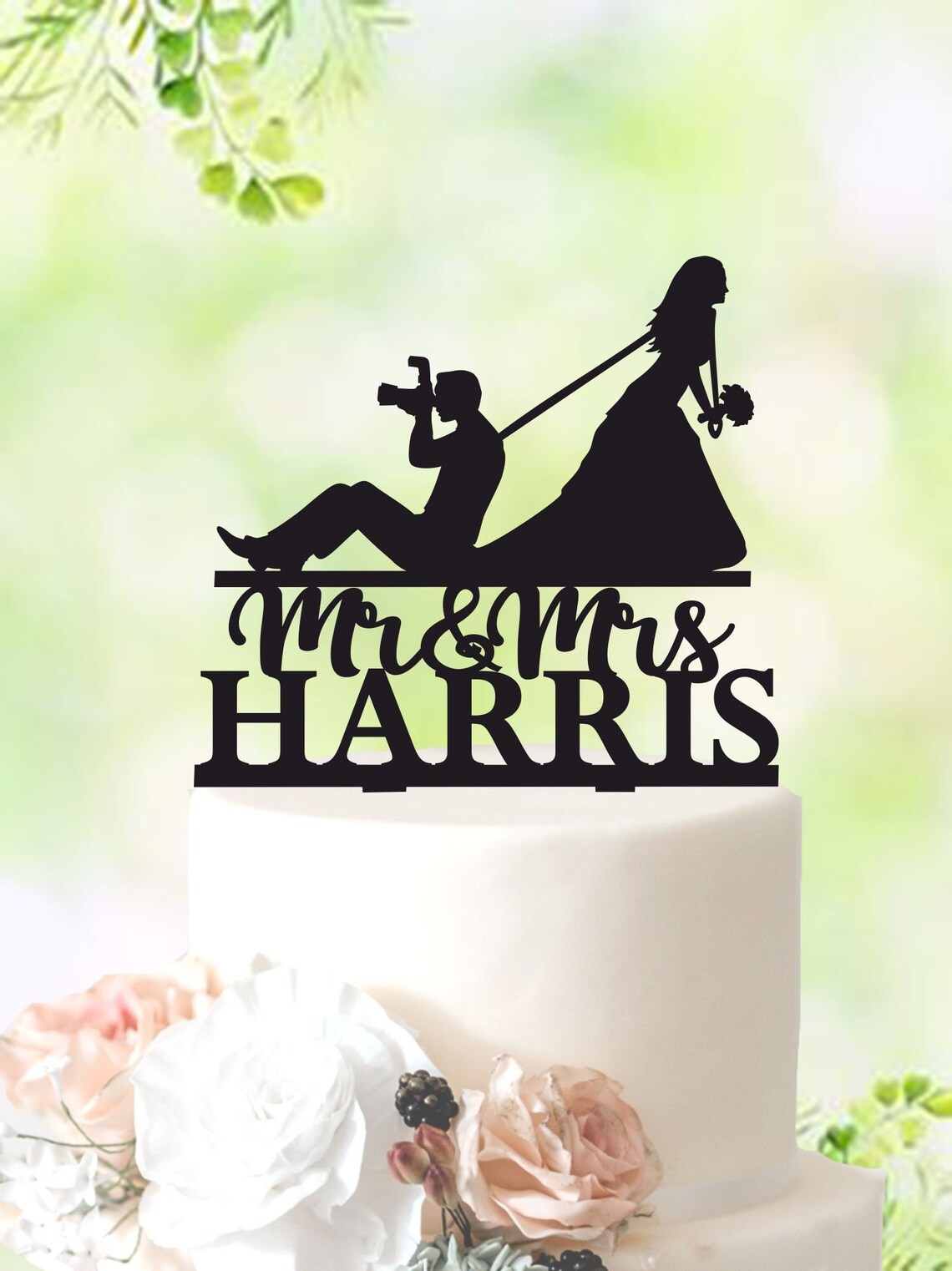 Photographer Wedding Cake Topper Groom Photographer Cake | Etsy