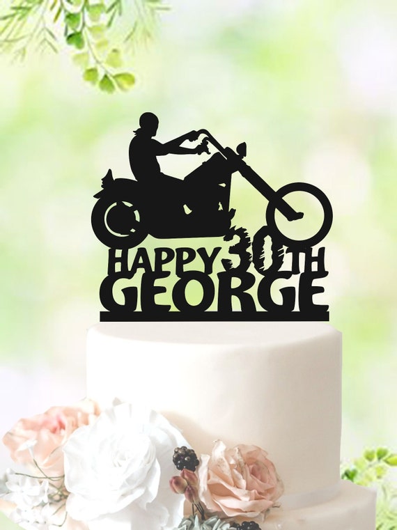 Biker Cake Topper Rider Cake Topper Biker Birthday | Etsy