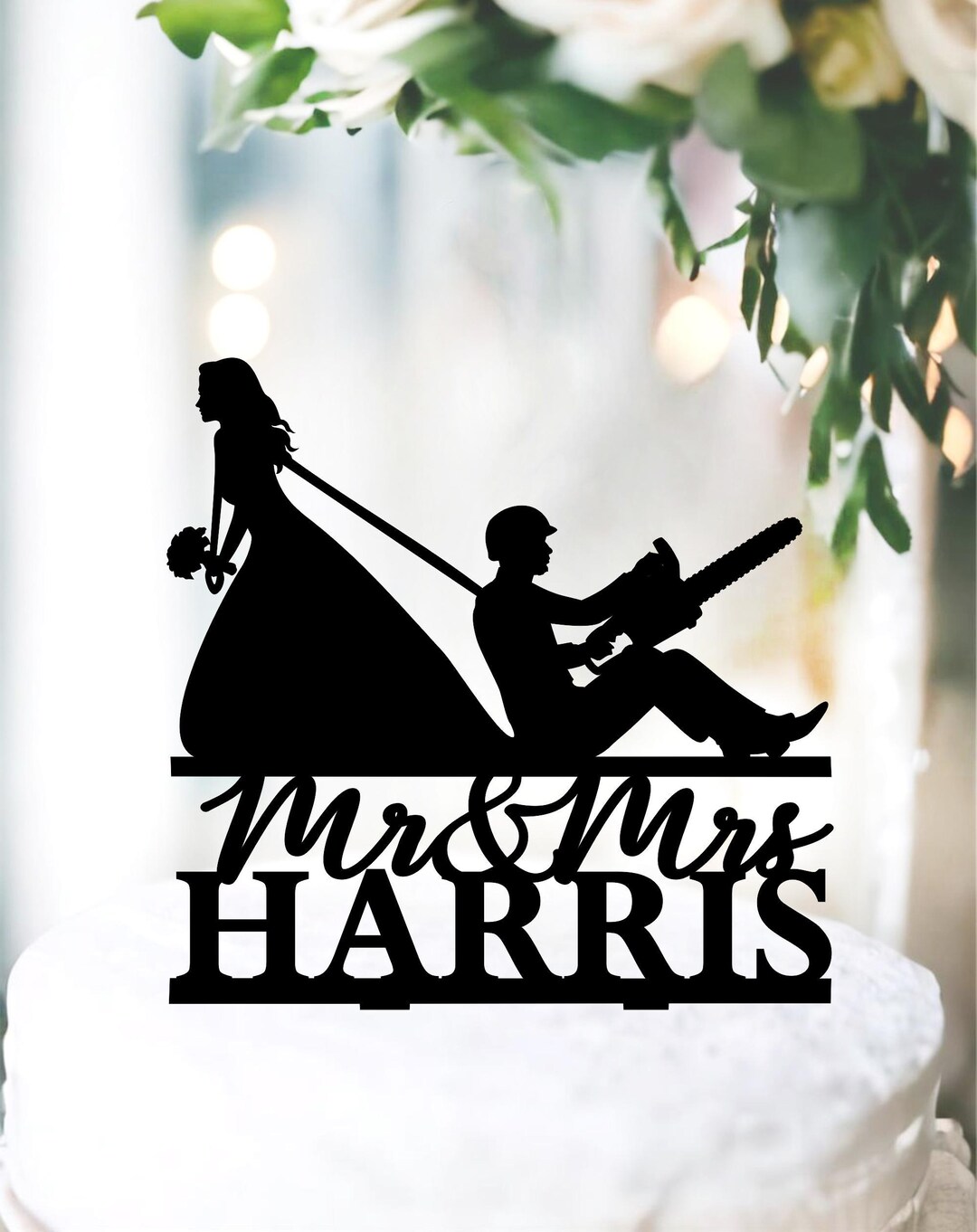 Lumberjack Wedding Cake Topper, Logger Cake Topper, Bride Dragging ...