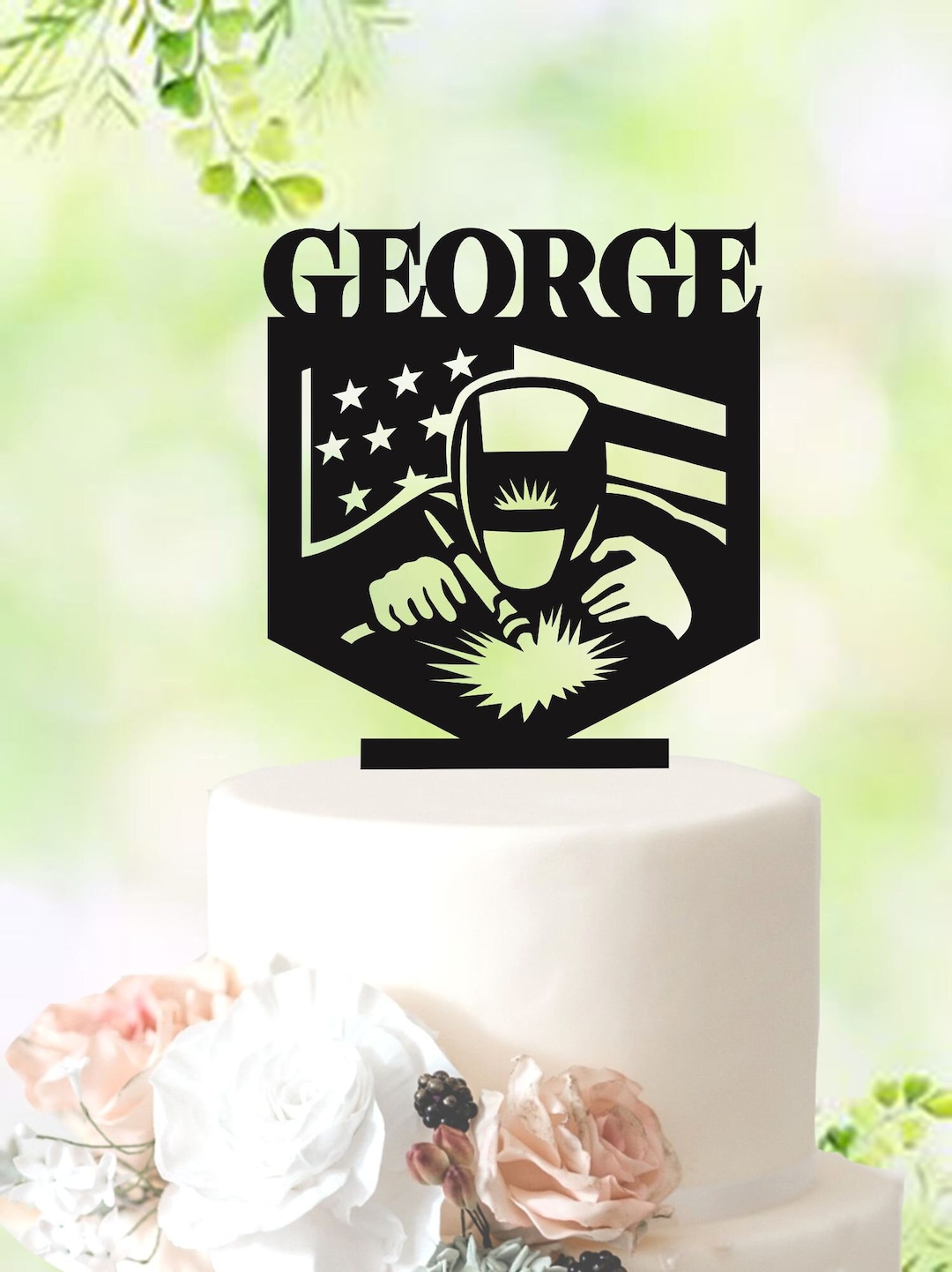 Welder Birthday Cake Topper, Welding Soldering Cake Topper, Welding ...