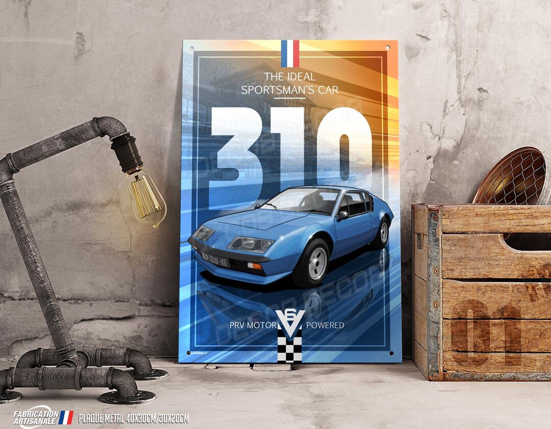 Alpine Renault A310 V6 Metal Plate "the Ideal Sportsman's Car" - Etsy
