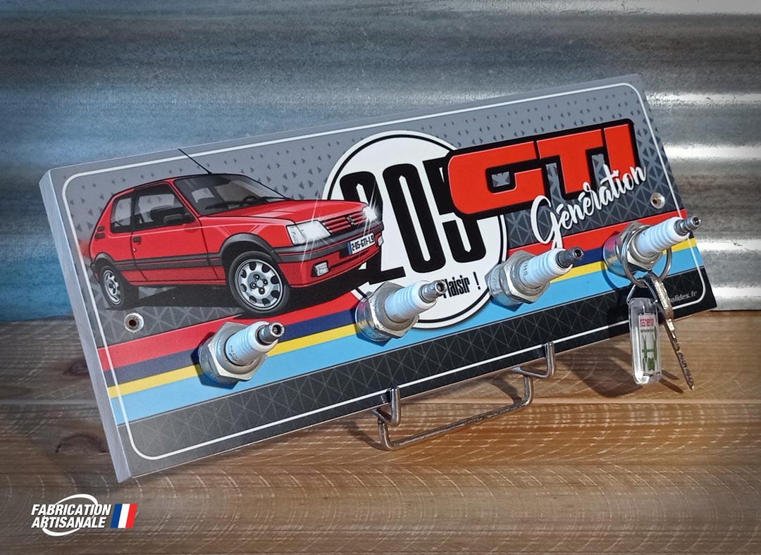 Peugeot 205 GTI "gti Generation" 4-spark Plug Key Ring, Youngtimer. - Etsy