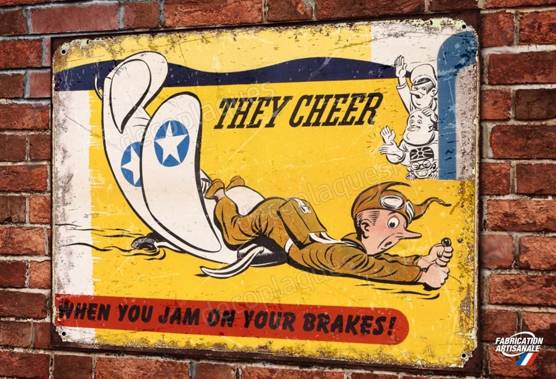 Plate Metal Deco Reproduction Poster Pilot WW2 US Air Force When You ...