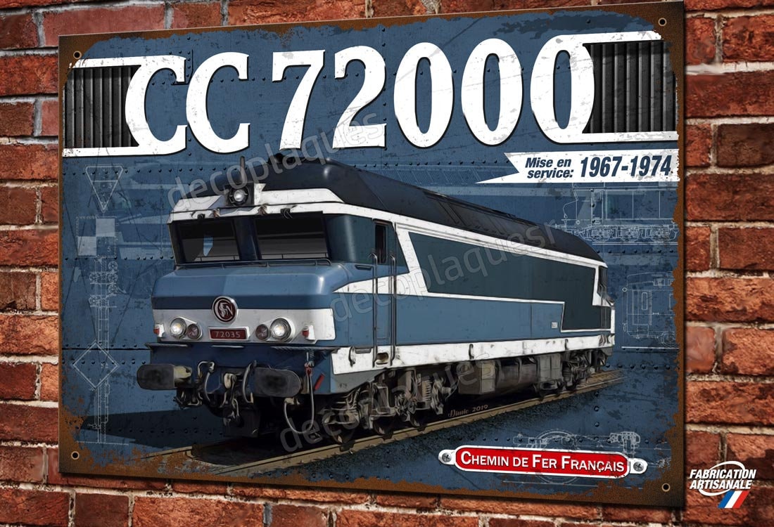 Vintage metal plate SNCF chutes Wall Décor Wall Decals & Murals etna.com.pe