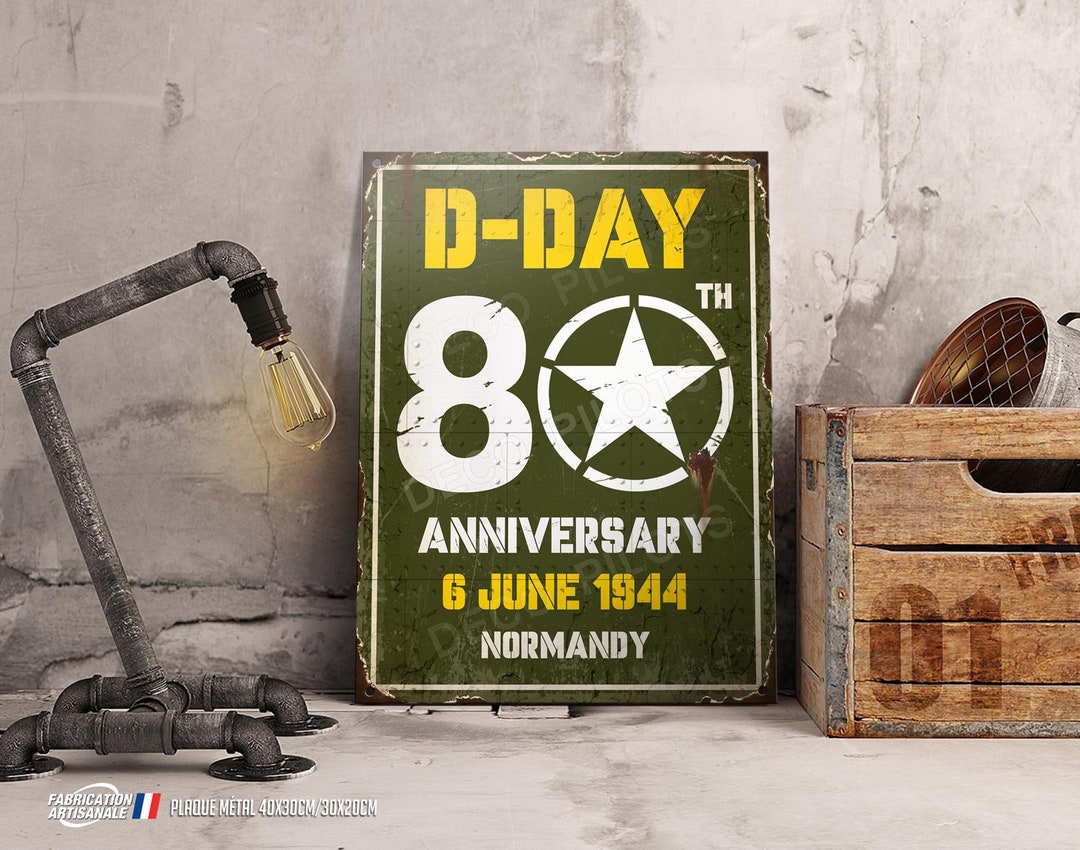 Metal Plaque, 80th Anniversary of the Normandy Landings D-day 1944 WW2 ...