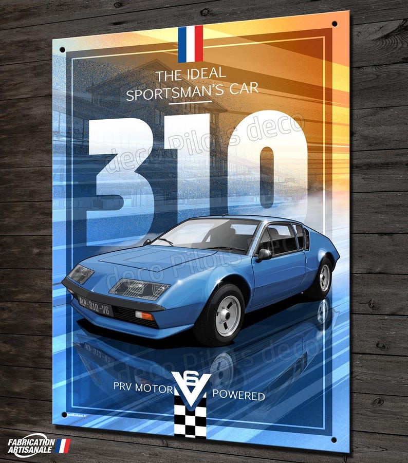 Alpine Renault A310 V6 Metal Plate "the Ideal Sportsman's Car" - Etsy
