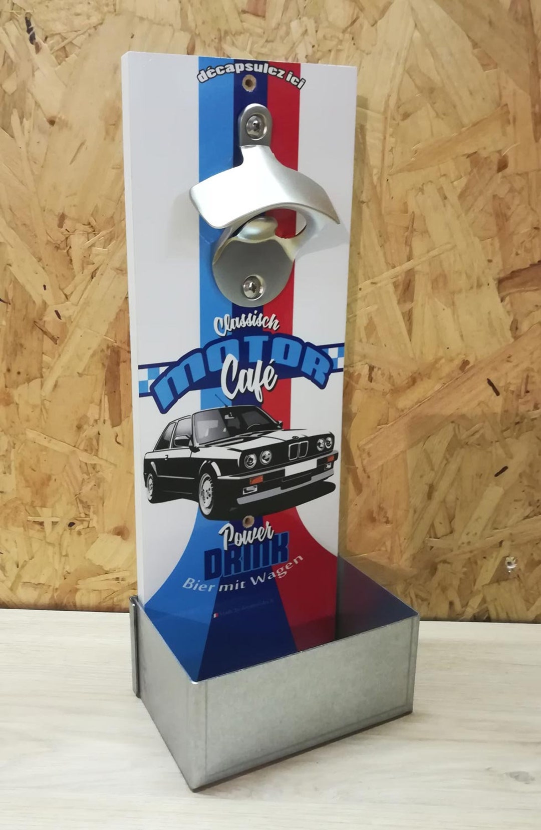 Décapsuleur mural voiture série 3 E30 Noire power drink "motor cafe ...