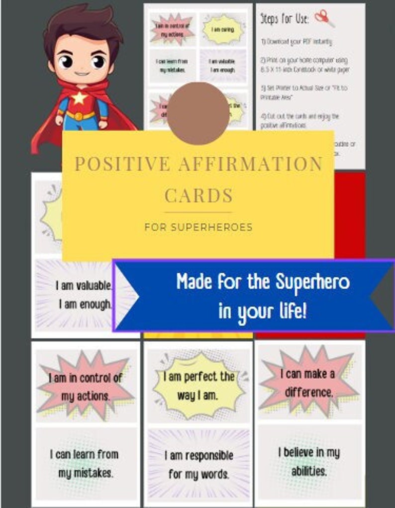 Daily Affirmation Cards, Printable Cards, Positive Affirmation Cards ...