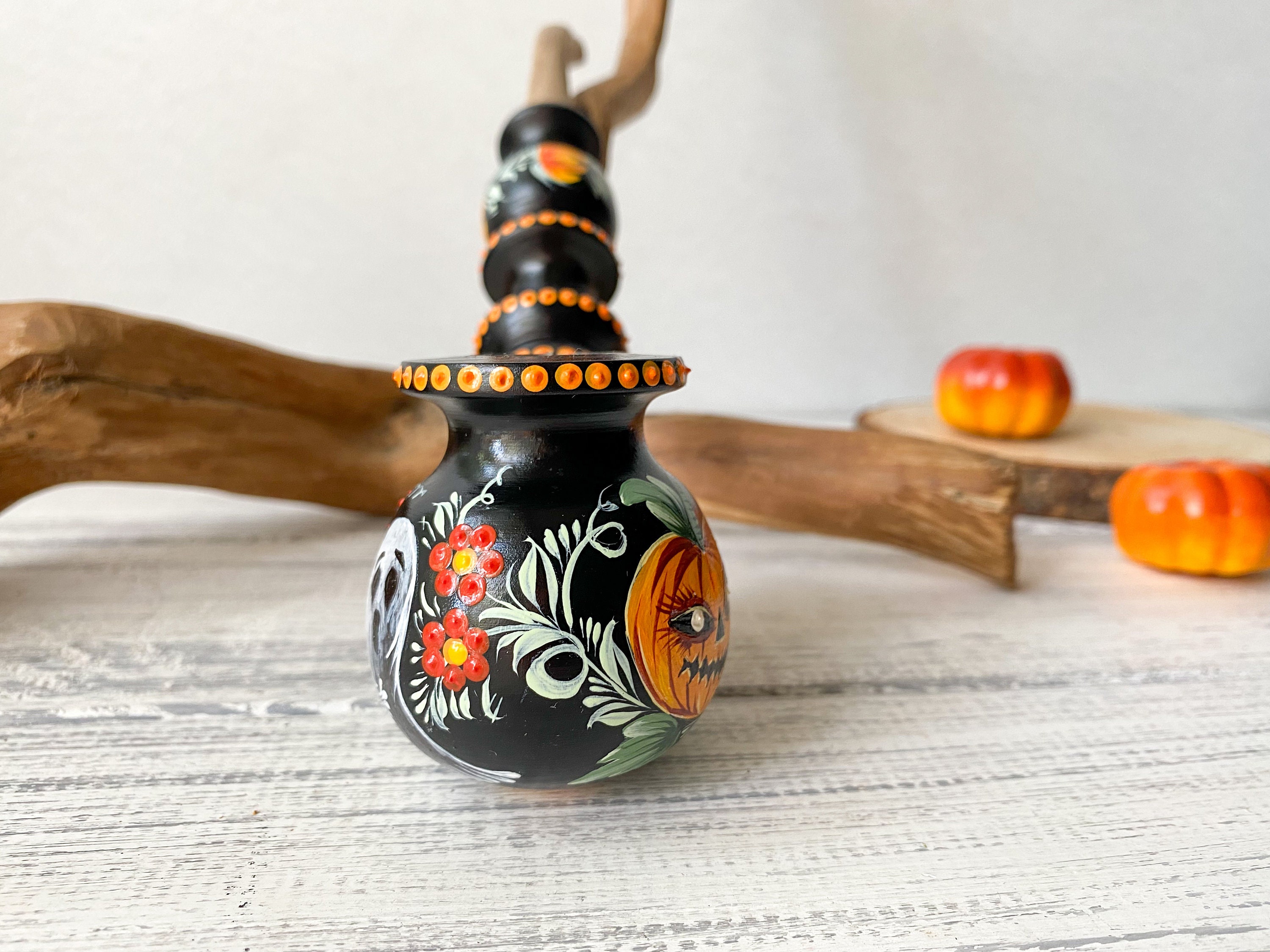 Ghost Smoking Pipe, Halloween Pipe, Churchwarden Pipe, Wooden Tobacco ...