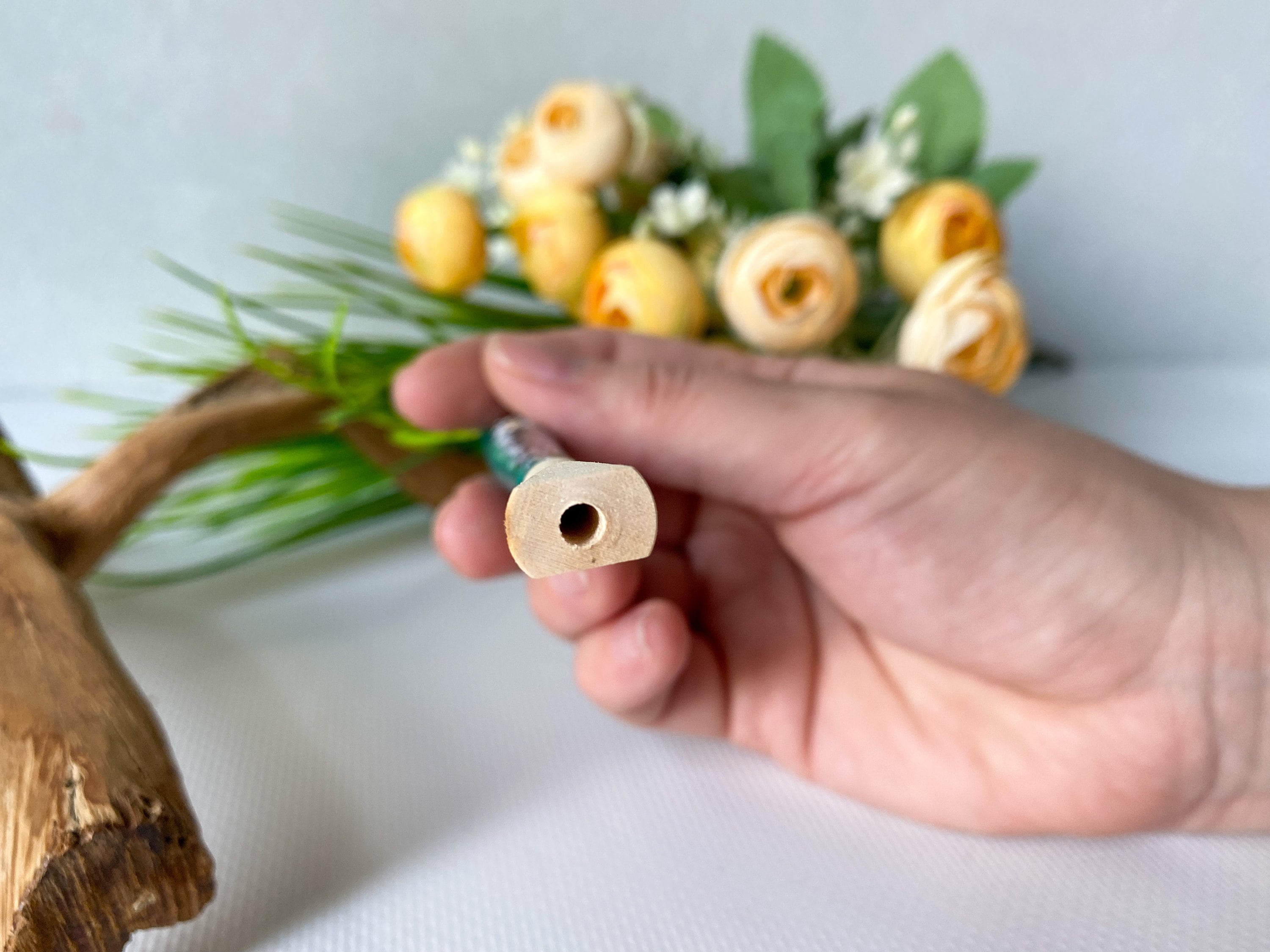 Flower Cigarette Holder, Long Cigarette Holder, Wooden Regular ...