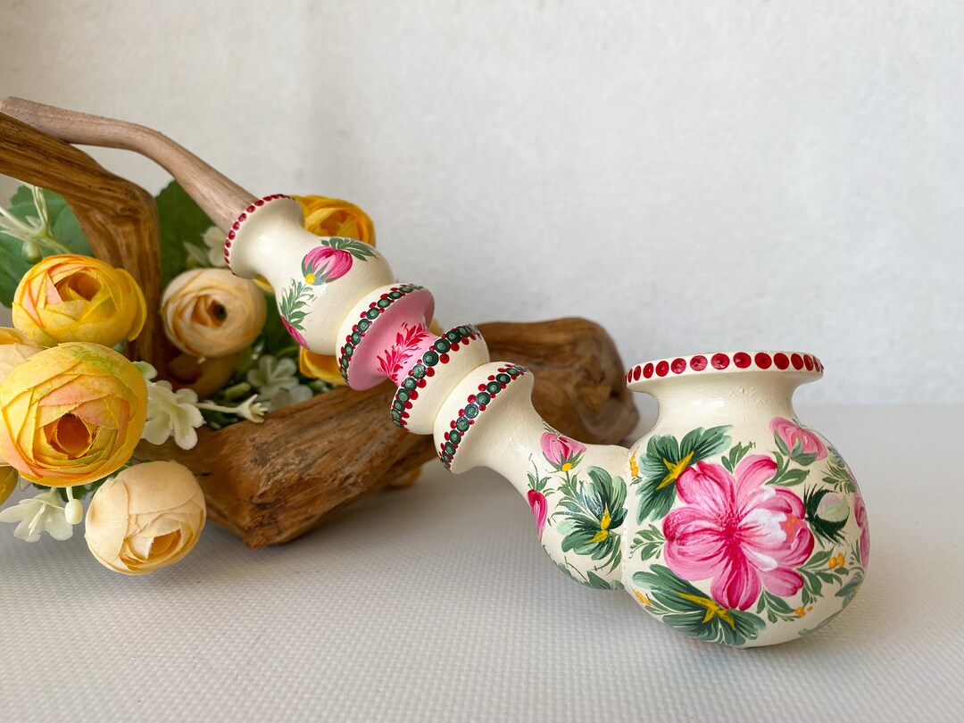 Churchwarden Pipe, Wooden Pipe, Girly Pipes, Wood Tobacco Pipe, Pink ...