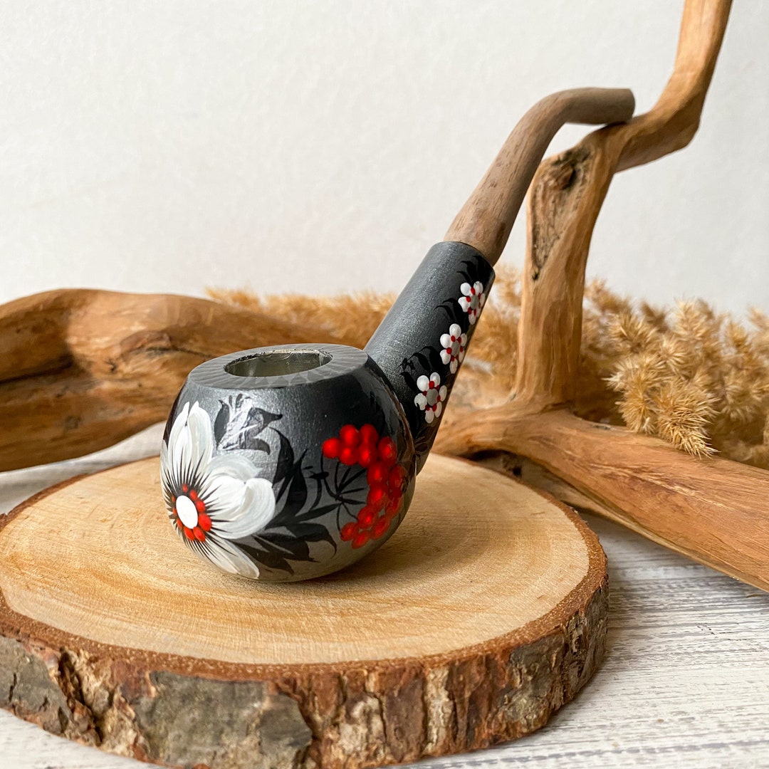 Flower Wooden Pipe, Wood Tobacco Pipe, Glitter Girly Pipes, Cute Pipes ...