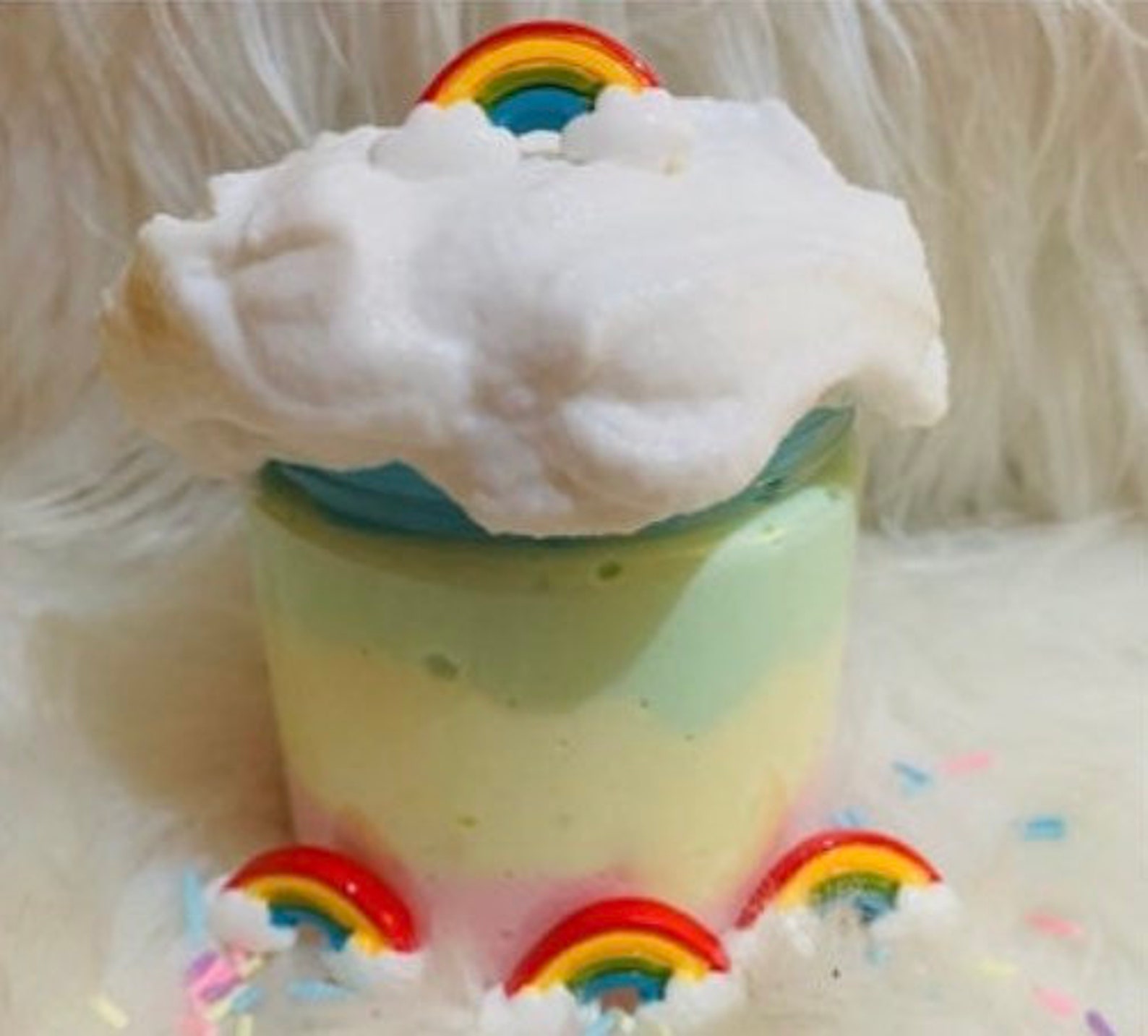 Rainbow cloud slime | Etsy