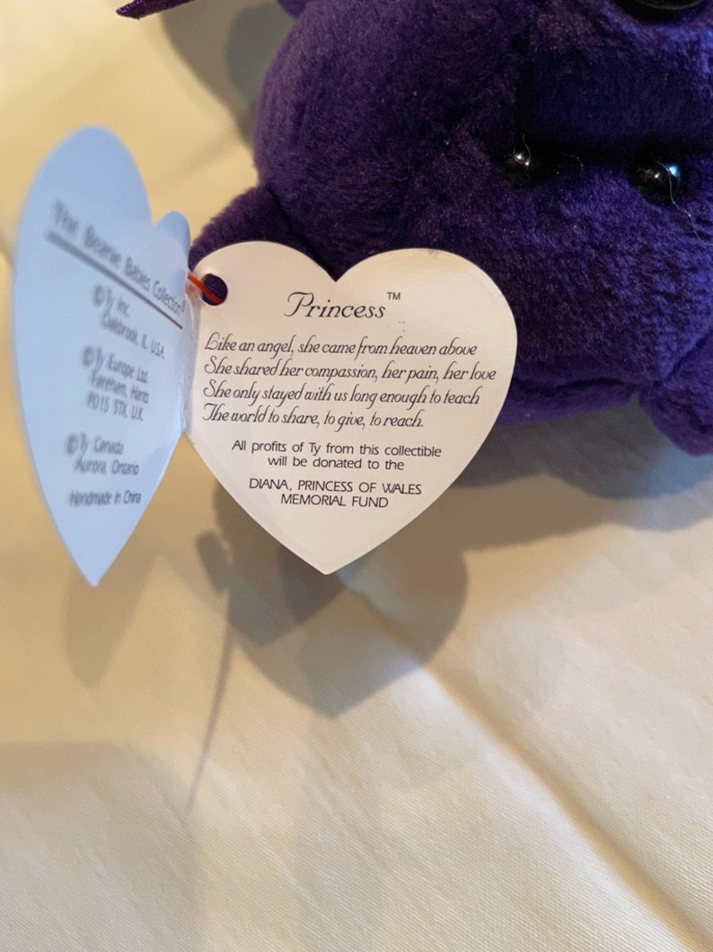 Beanie Baby - Rare Princess Diana Bear - Etsy