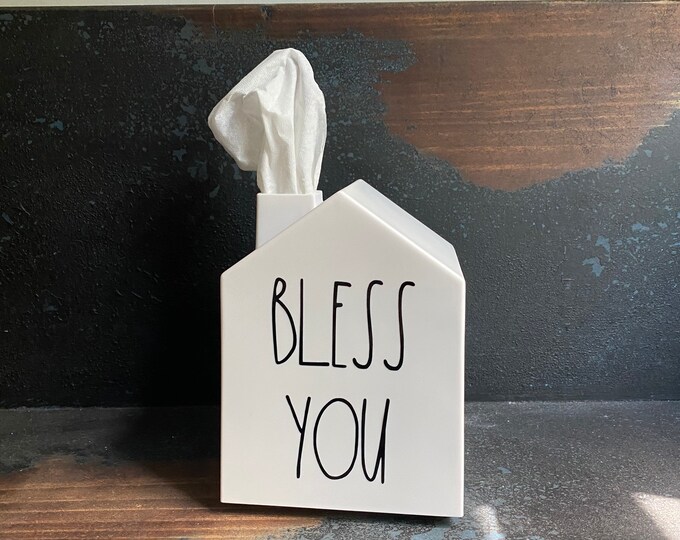 Rae Dunn Inspired Tissue Box Cover, Bathroom Decor, Living Room Decor ...