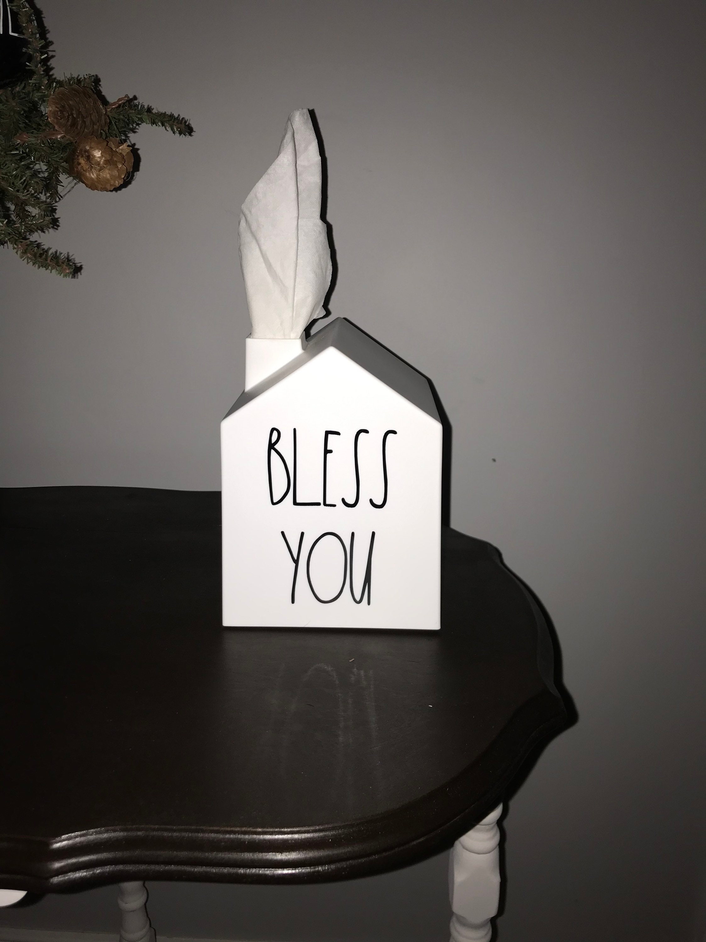 Rae Dunn Inspired Tissue Box Cover, Bathroom Decor, Living Room Decor ...