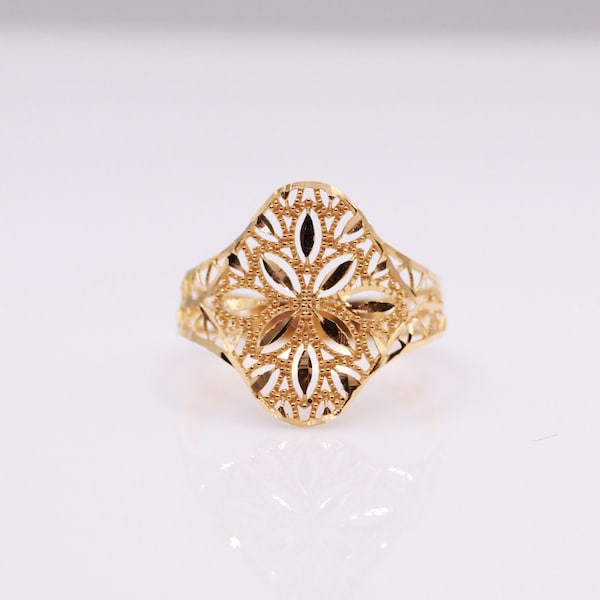 21k Gold Ring - Etsy