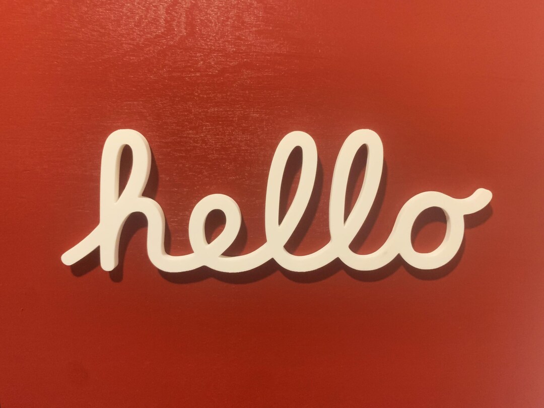 Apple Hello Lettering for Your Wall Decoration Art Wall Object 3D ...
