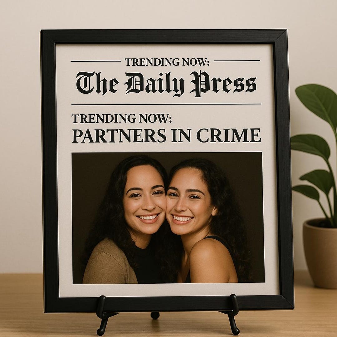 Custom Newspaper Print, Custom Friendship Wall Art, College Dorm, Gift ...