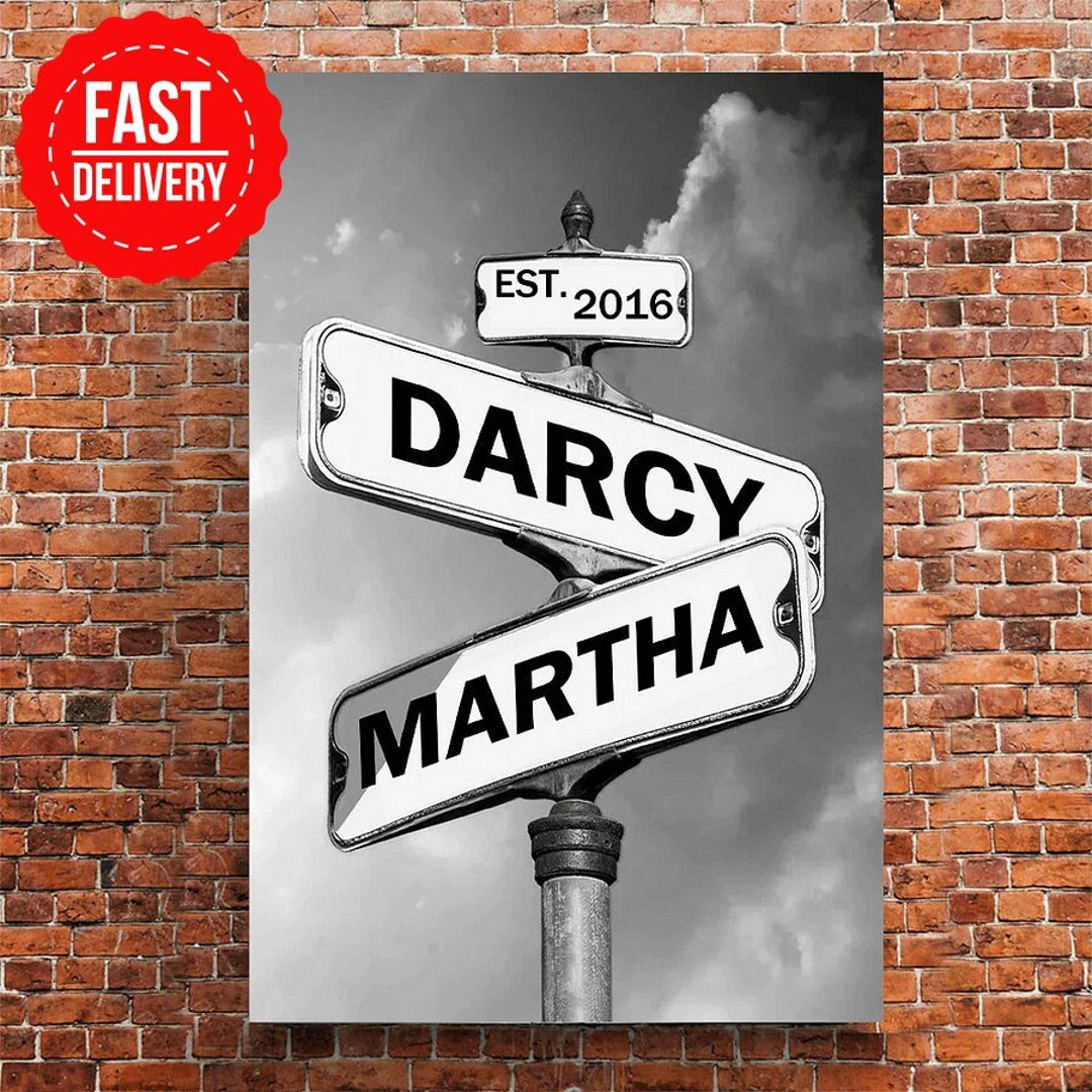 Personalized Name Vintage Street Sign DIGITAL DOWNLOAD, Custom Name ...