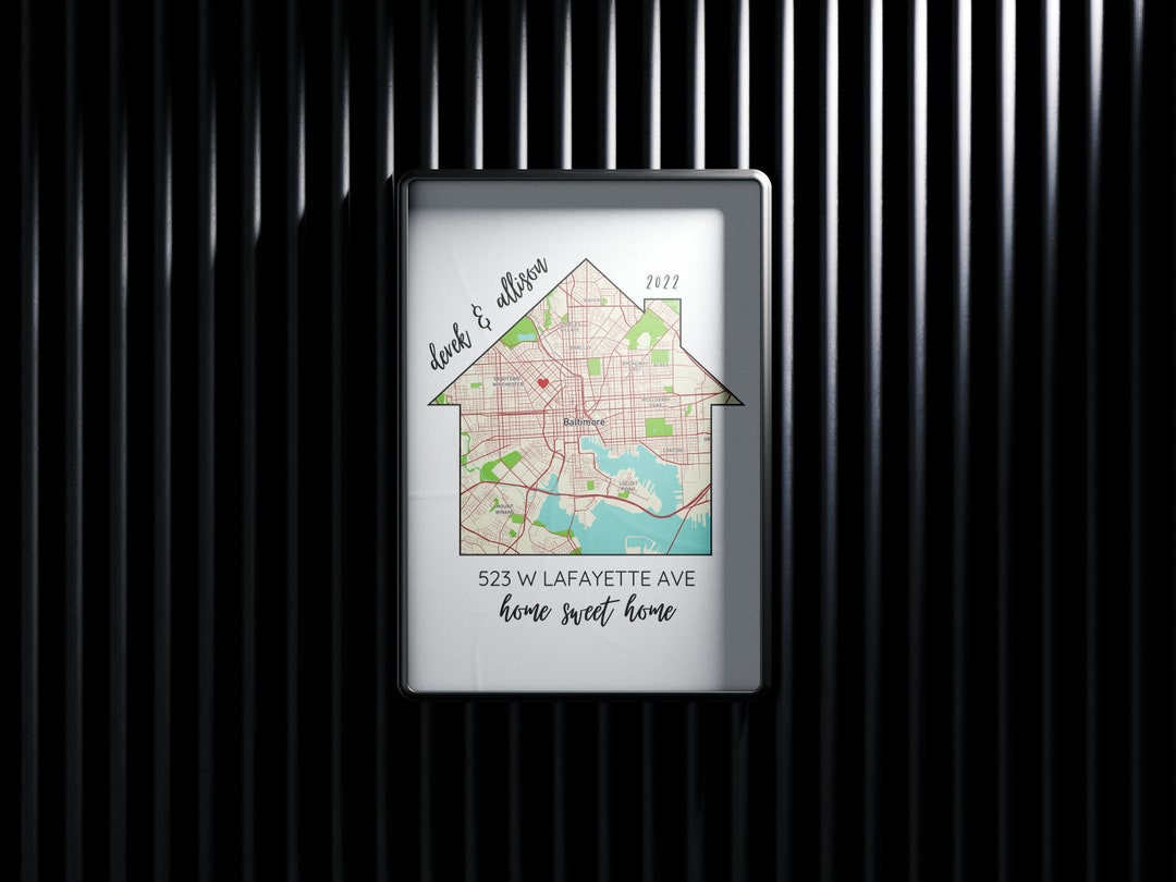Personalized Home Map, Our First House, Our First Home Gift, New Home ...