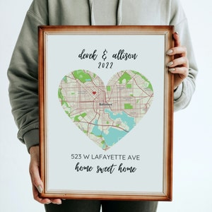 Personalized Housewarming Gifts, First Home Map, Our First House, Our ...