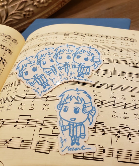 Chibi Mozart Sticker | Etsy