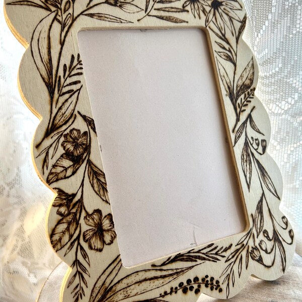Wood Burned Frame - Etsy