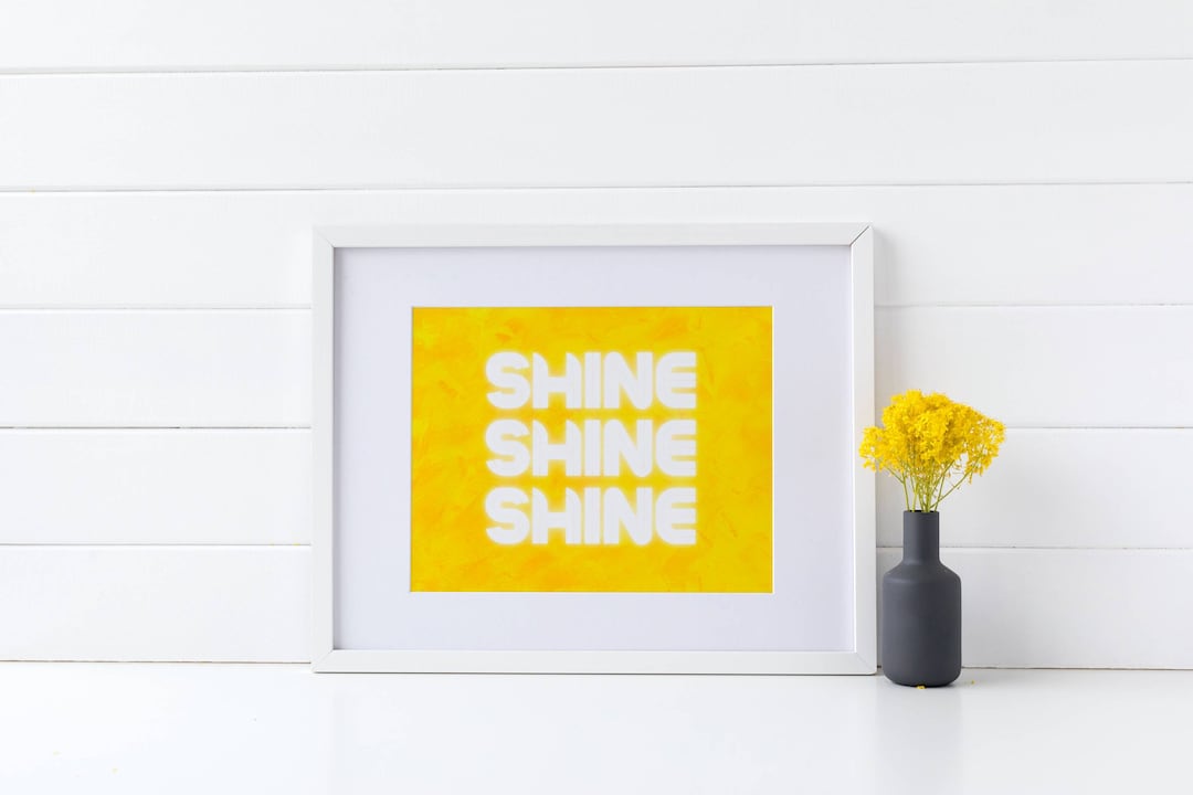 Choose to Shine, Neon Sign Art Print, Neon Decorations, Neon Print ...