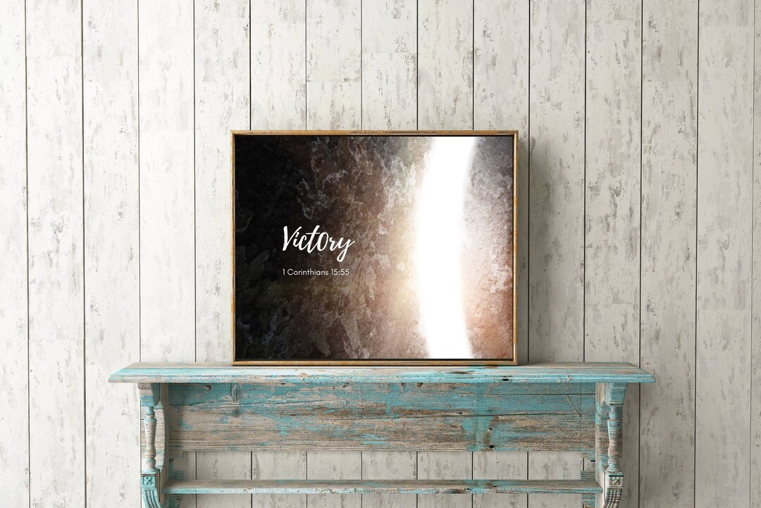 Christian Easter Decor, 1 Corinthians 15, Easter Print, 1 Corinthians ...