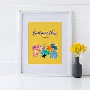 Be of Good Cheer, Printable Bible Verse Wall Art Instant Download ...